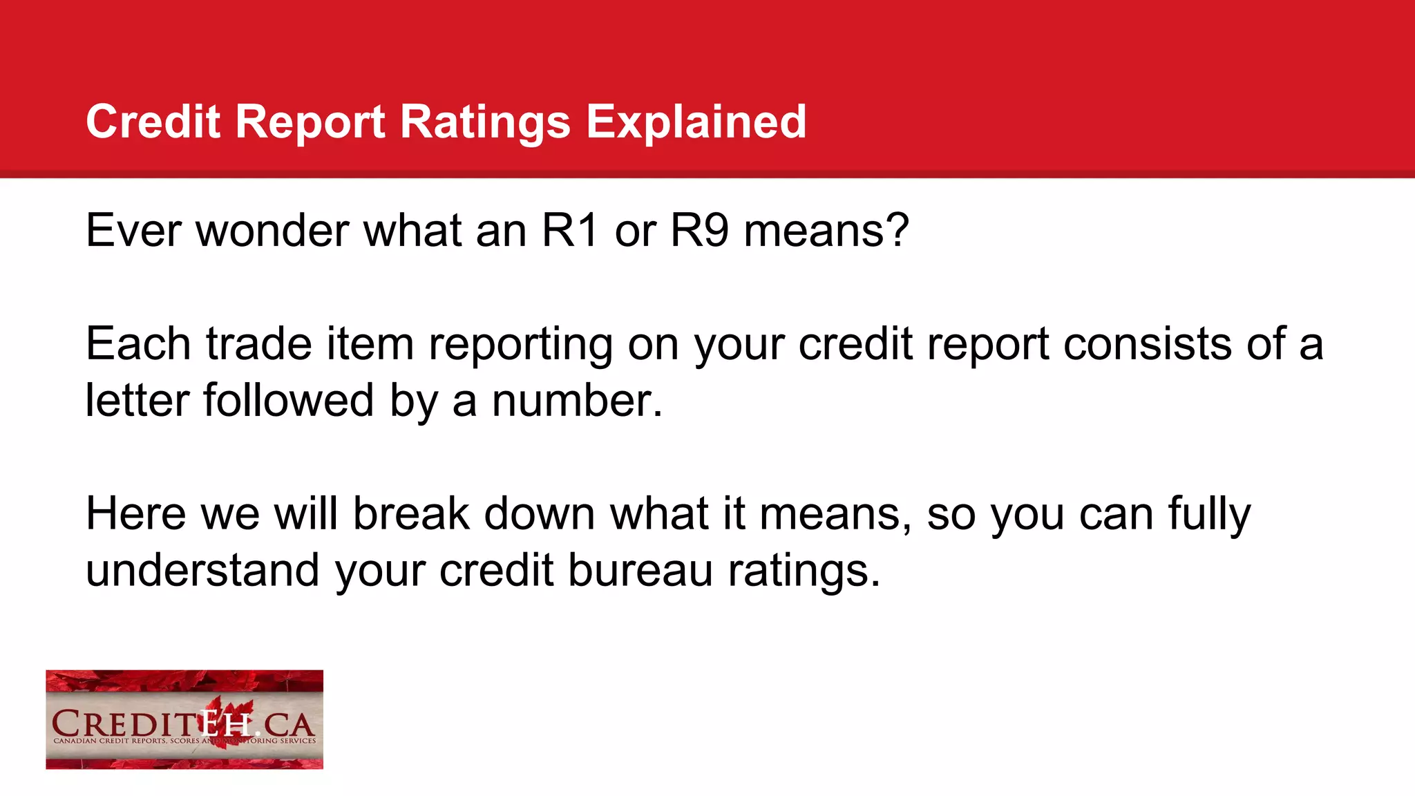 Credit report ratings explained | PPTX