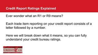 Credit report ratings explained | PPTX
