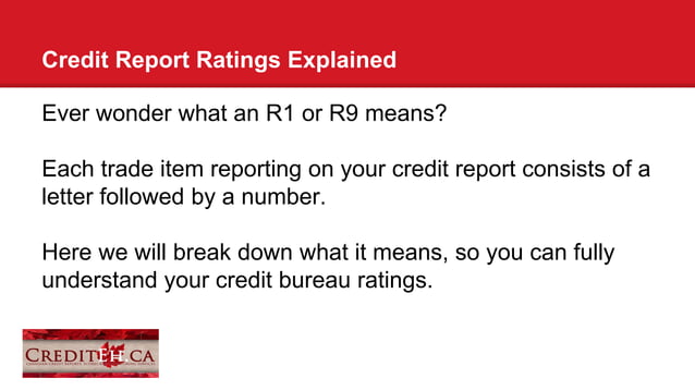 Credit report ratings explained | PPT