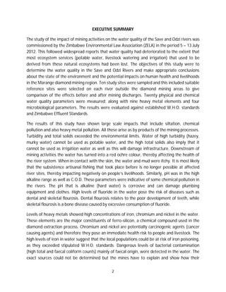 Odzi save water quality report 2 final | PDF