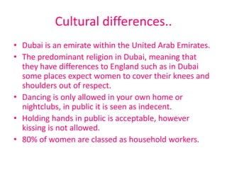 A Cultural Understanding of Dubai | PPTX