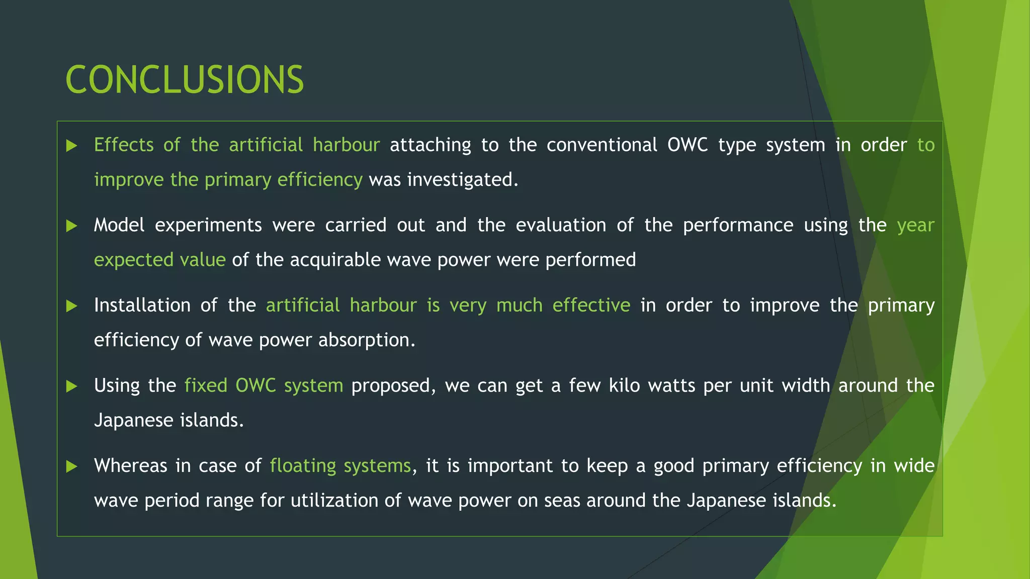 Oscillating Water Column (OWC) with Projecting Walls | PPTX