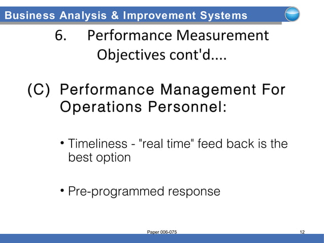 Performance measures for key performance indicators | PPT | Business ...