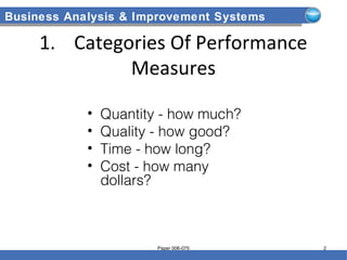 Performance measures for key performance indicators | PPT | Business ...