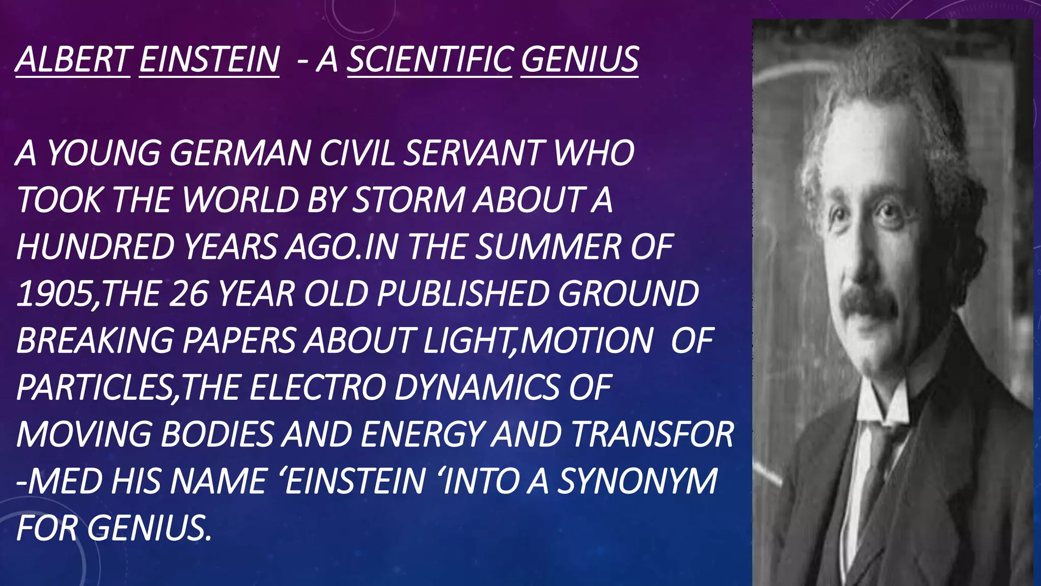 A TRULY BEAUTIFUL MIND- ALBERT EINSTEIN | PPTX