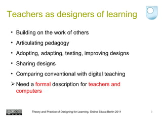 the learning designer - the theory and practice of design for learning | PPT