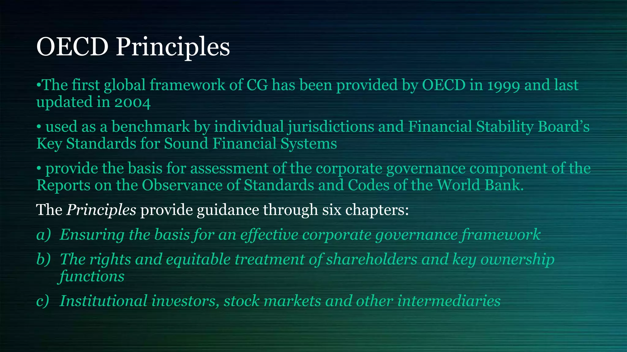 OECD Principles Of Corporate Governance in India | PPTX