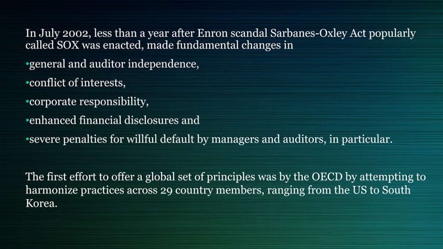 OECD Principles Of Corporate Governance in India | PPTX