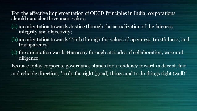 OECD Principles Of Corporate Governance in India OECD Principles Of Corporate Governance in India