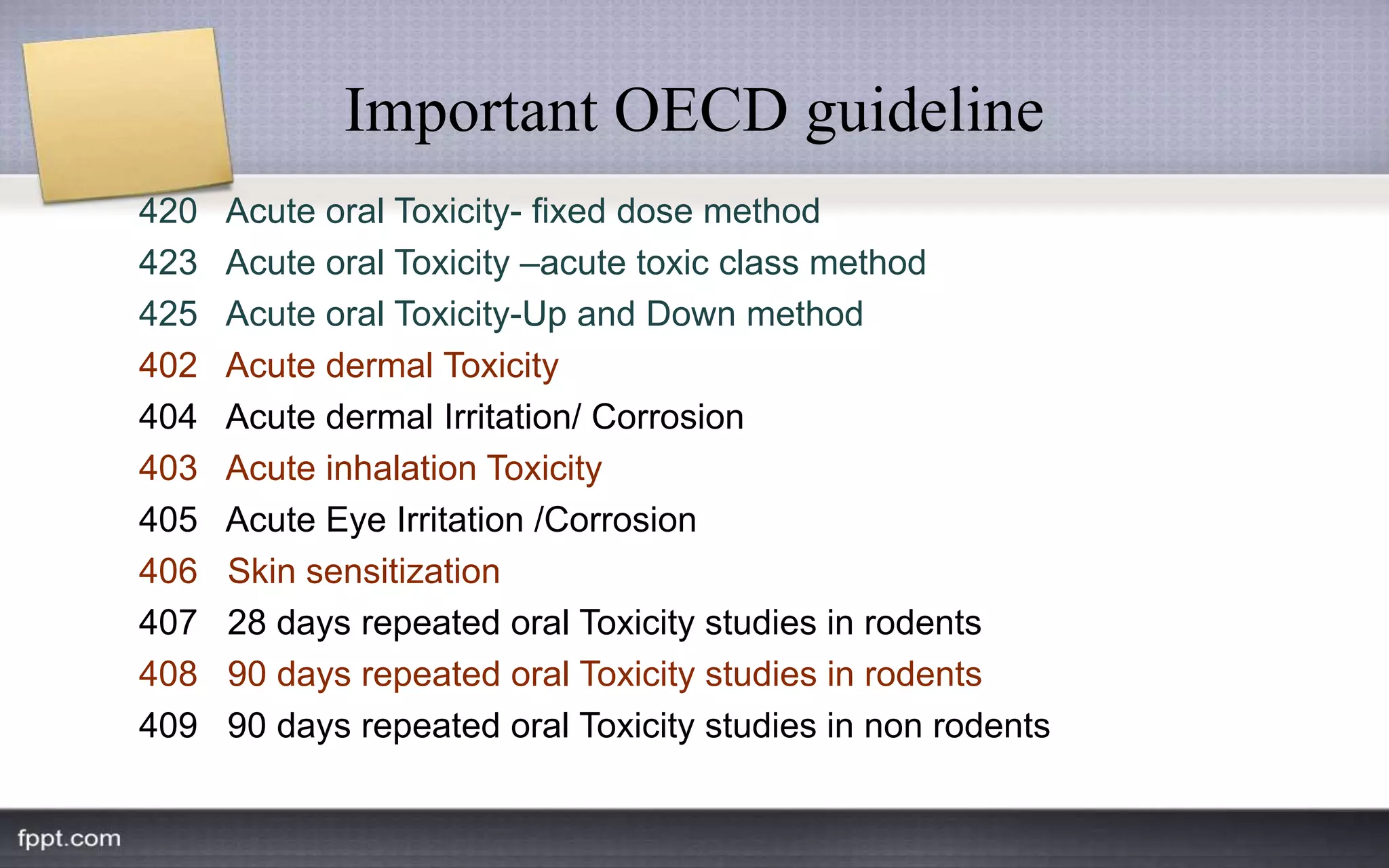 OECD Guidelines | PPTX | Chemistry | Science