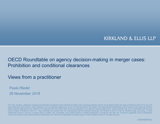 Agency decision-making in merger cases: from a prohibition decision to ...