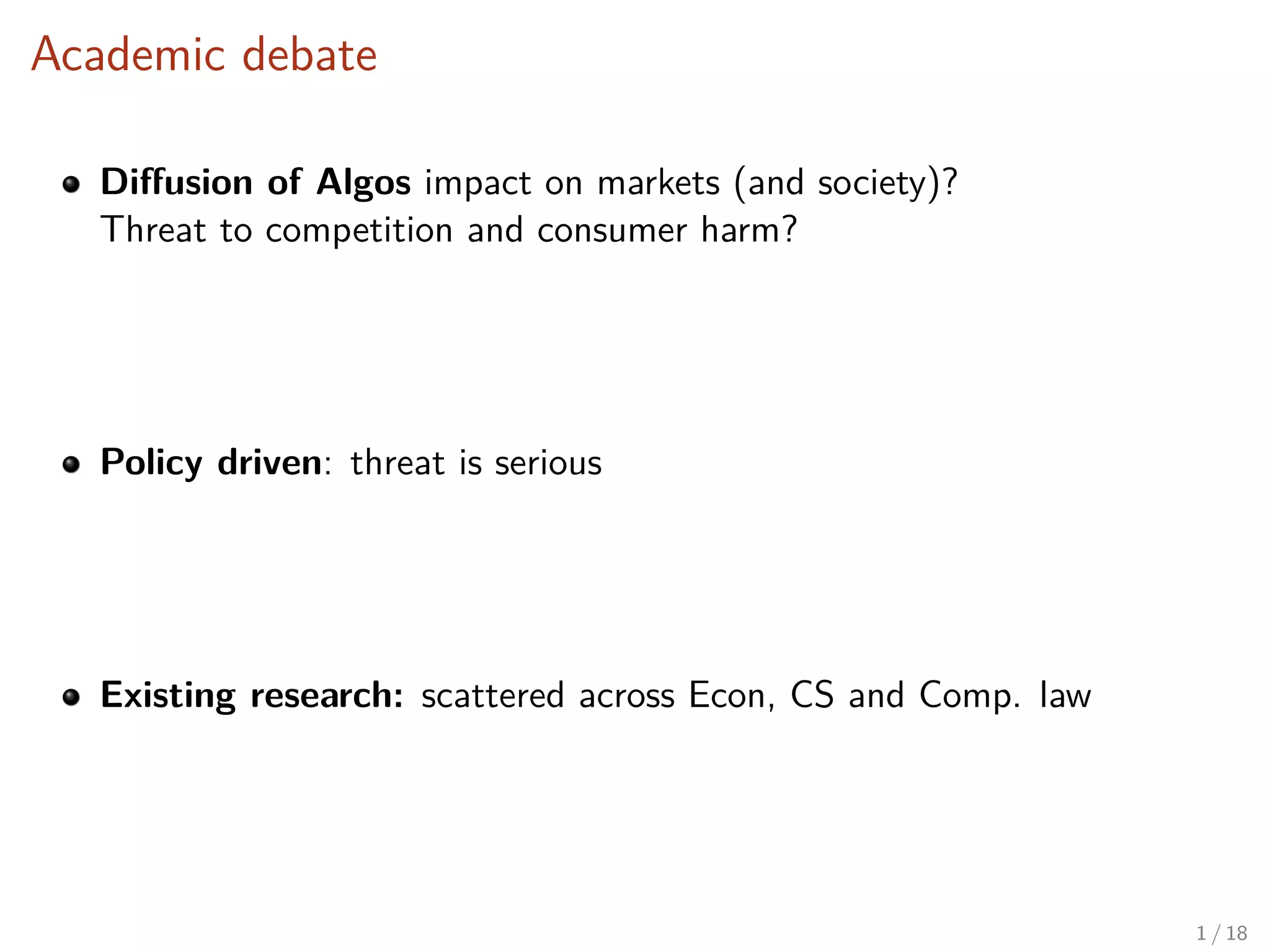 Algorithmic competition – Emilio Calvano – June 2023 OECD discussion | PDF