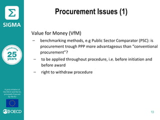 Presentation " PPPs and concessions, the planning, procurement ...