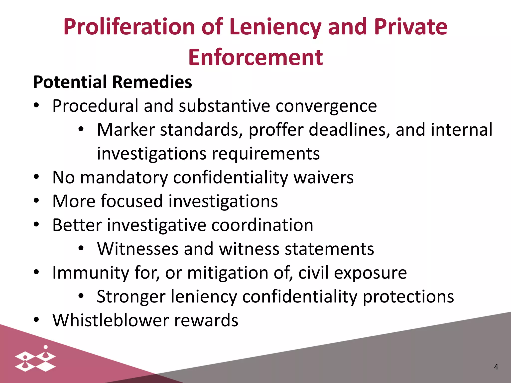 Challenges and co-ordination of leniency programmes – HONG KONG ...