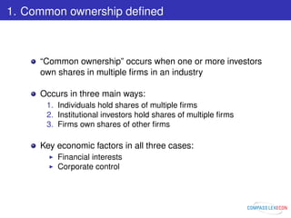 Common ownership and competition –O’Brien– December 2017 OECD ...