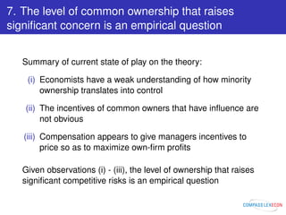 Common ownership and competition –O’Brien– December 2017 OECD ...