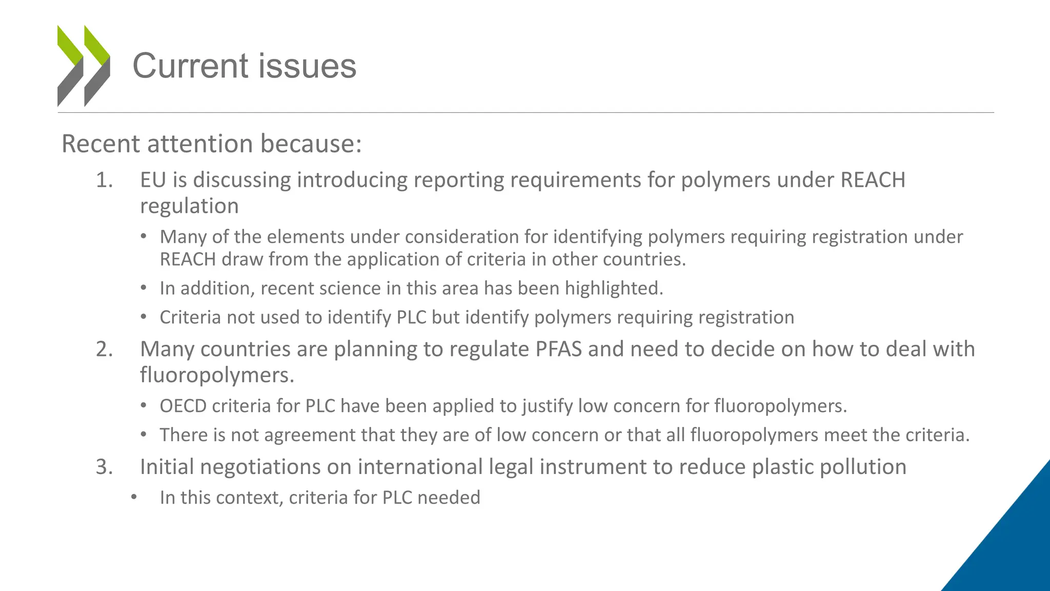 OECD communication on polymers of low concern | PDF