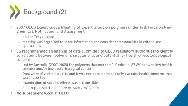 OECD communication on polymers of low concern | PDF | Chemistry | Science