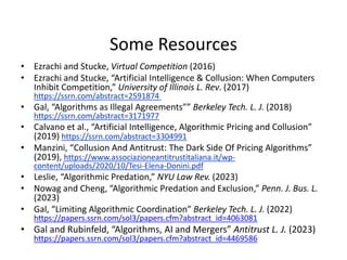 Algorithmic competition – Michal Gal – June 2023 OECD discussion | PDF