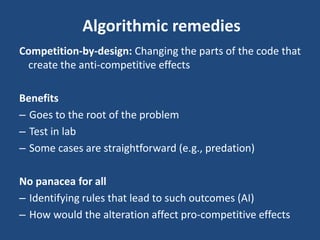 Algorithmic competition – Michal Gal – June 2023 OECD discussion | PDF