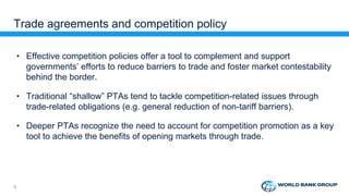Competition provisions in trade agreements –WORLD BANK – December 2019 ...
