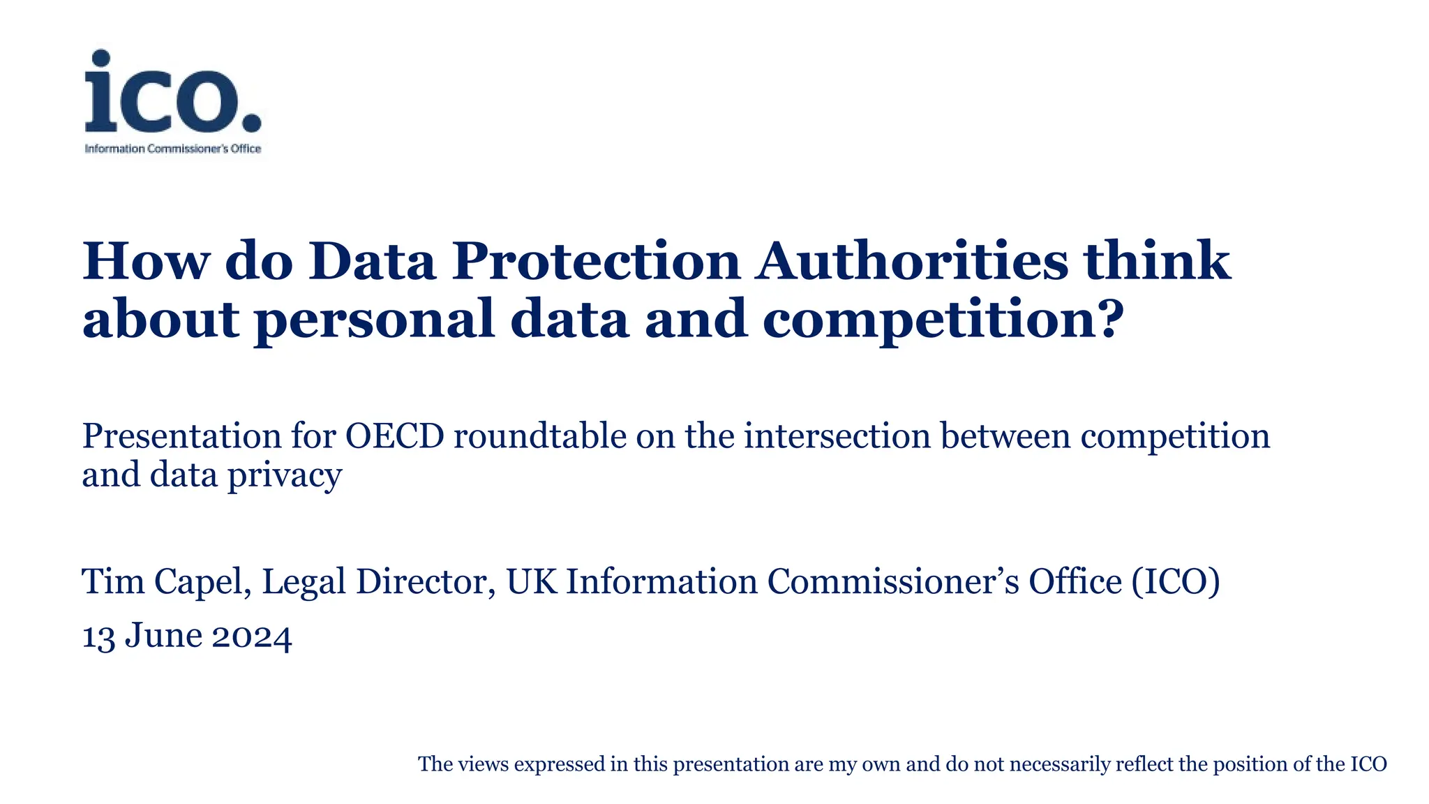 The Intersection between Competition and Data Privacy – CAPEL – June 2024 OECD discussion | PDF