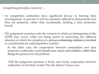 The Intersection between Competition and Data Privacy – COLANGELO ...