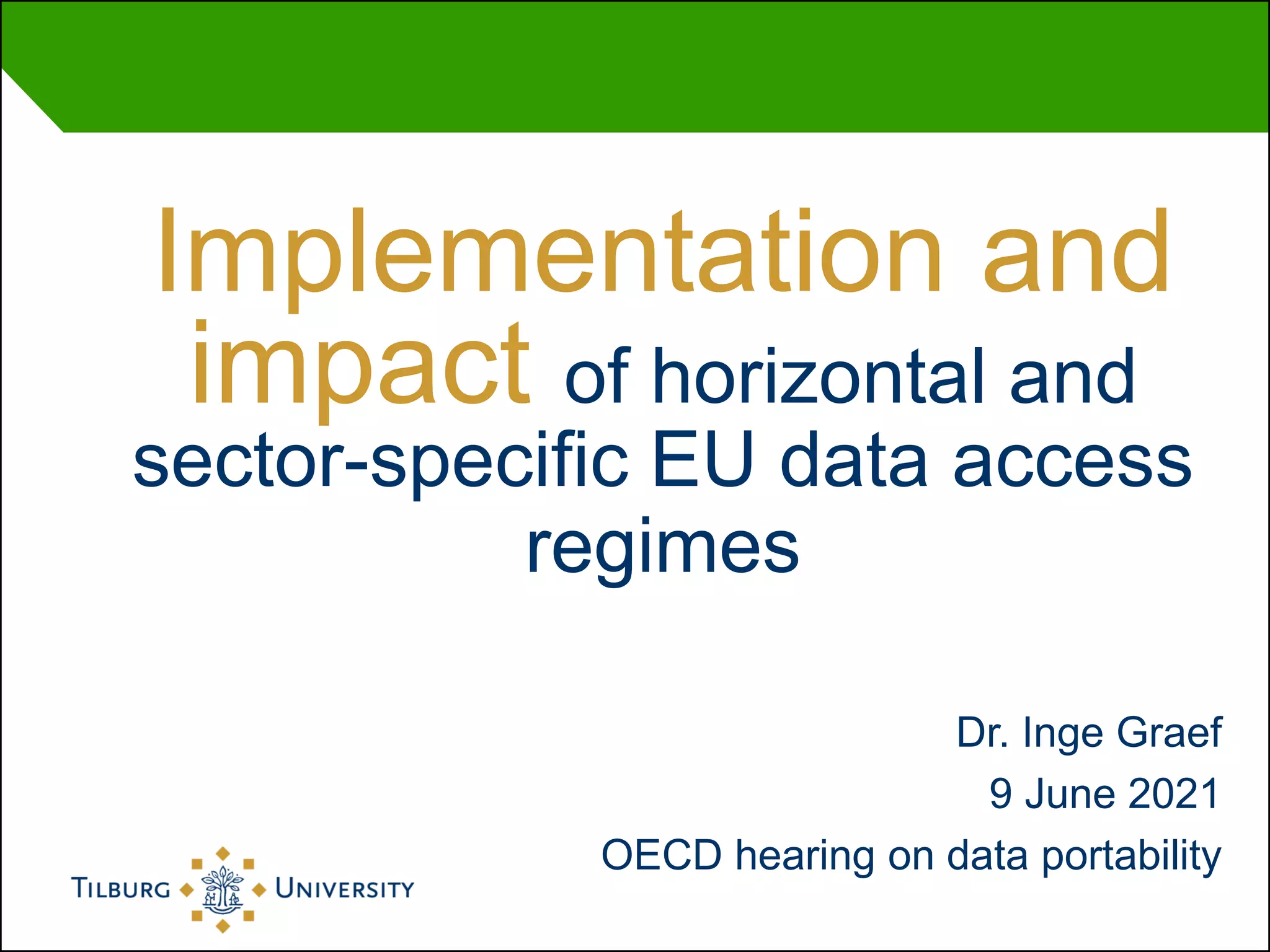 Data Portability and Interoperability – GRAEF – June 2021 OECD discussion | PDF
