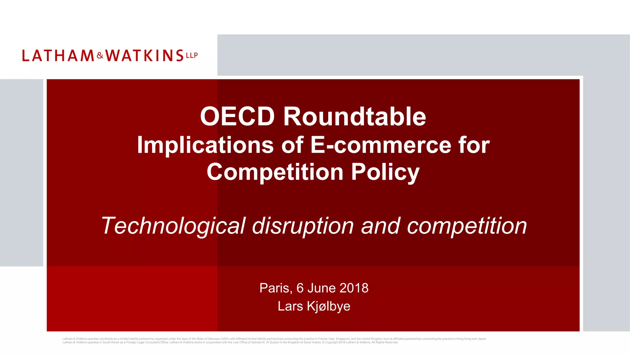 E-commerce and Competition – KJØLBYE – June 2018 OECD discussion | PPT