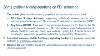 The Relationship between FDI Screening and Merger Control Reviews ...