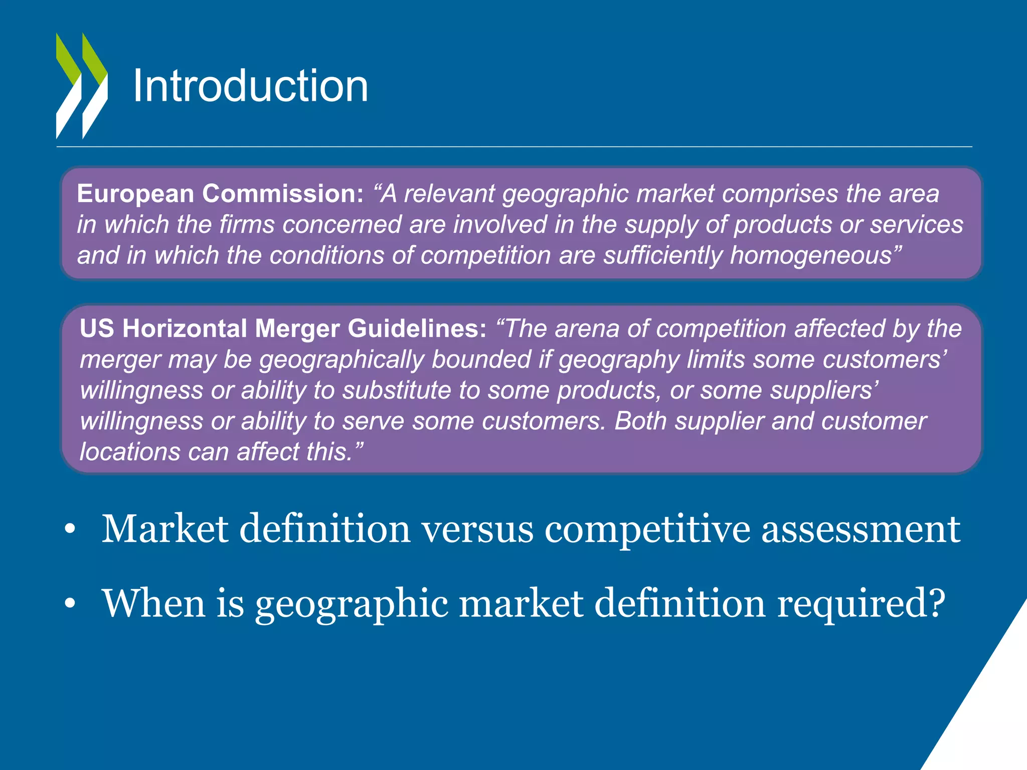Geographic market definition – James MANCINI – OECD Competition ...