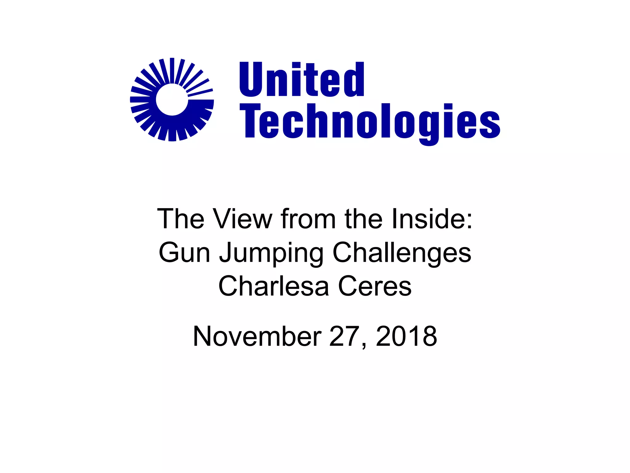 Gun Jumping – CERES – November 2018 OECD discussion | PDF | Mergers and ...