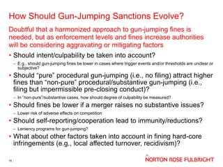 Gun Jumping – MODRALL – November 2018 OECD discussion | PDF