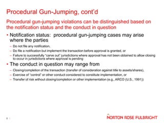 Gun Jumping – MODRALL – November 2018 OECD discussion | PDF