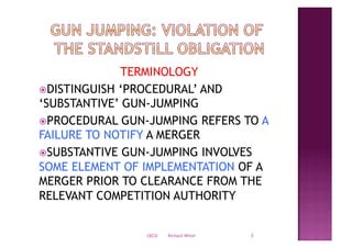 Gun Jumping – WHISH – November 2018 OECD discussion | PDF