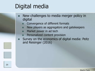 Media Mergers – Martin Peitz – September 2022 OECD Discussion | PPT