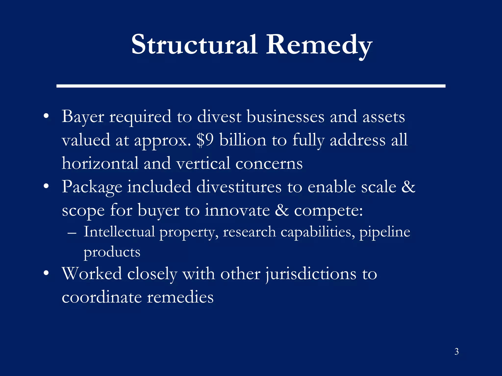 Efficiency Effects & Design of Remedies – US DOJ – December 2019 OECD ...