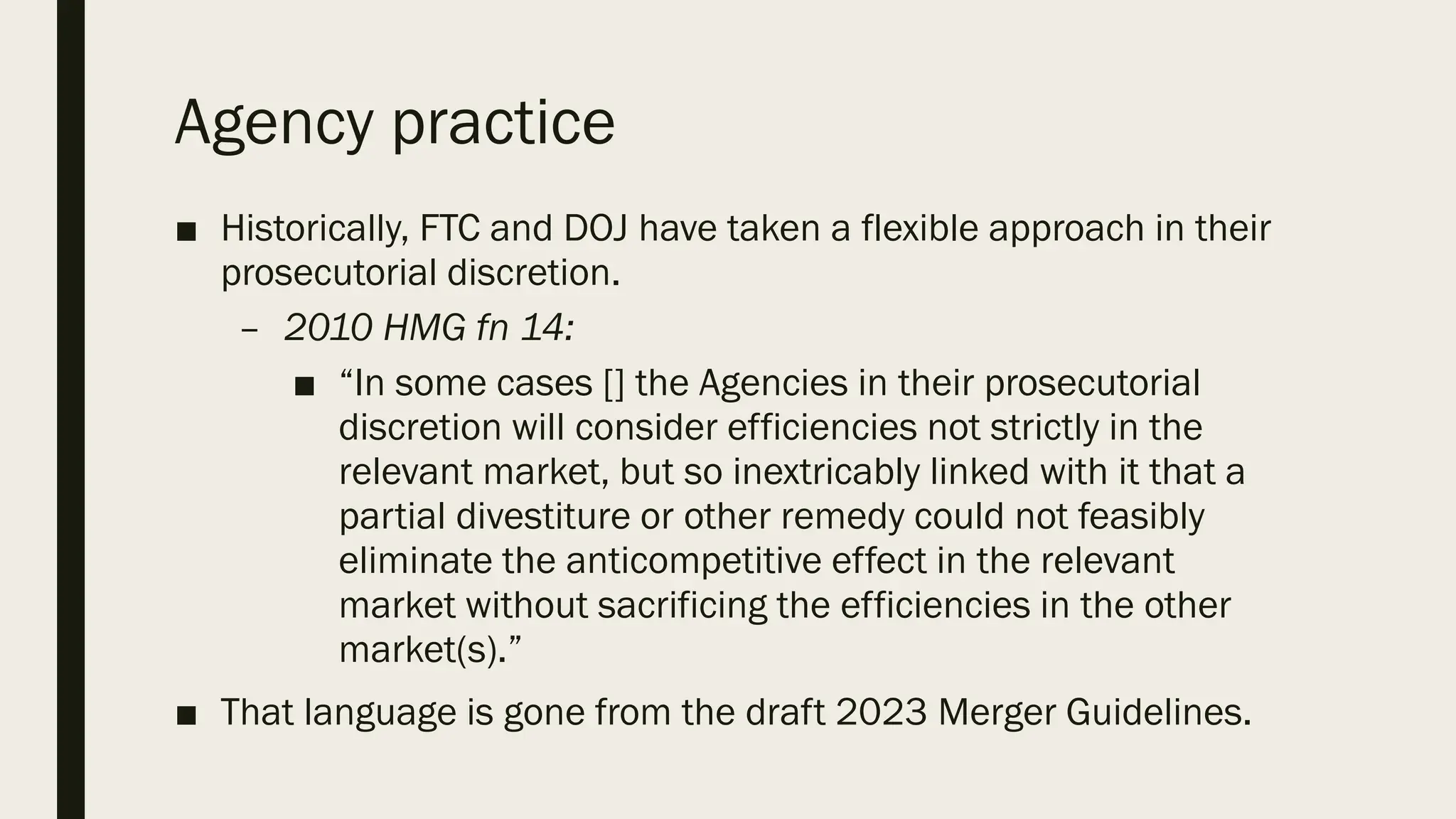 Out-of-Market Efficiencies in Competition Enforcement – CRANE – December 2023 OECD discussion | PPT