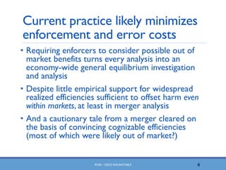 Out-of-Market Efficiencies in Competition Enforcement – ROSE – December 2023 OECD discussion | PDF