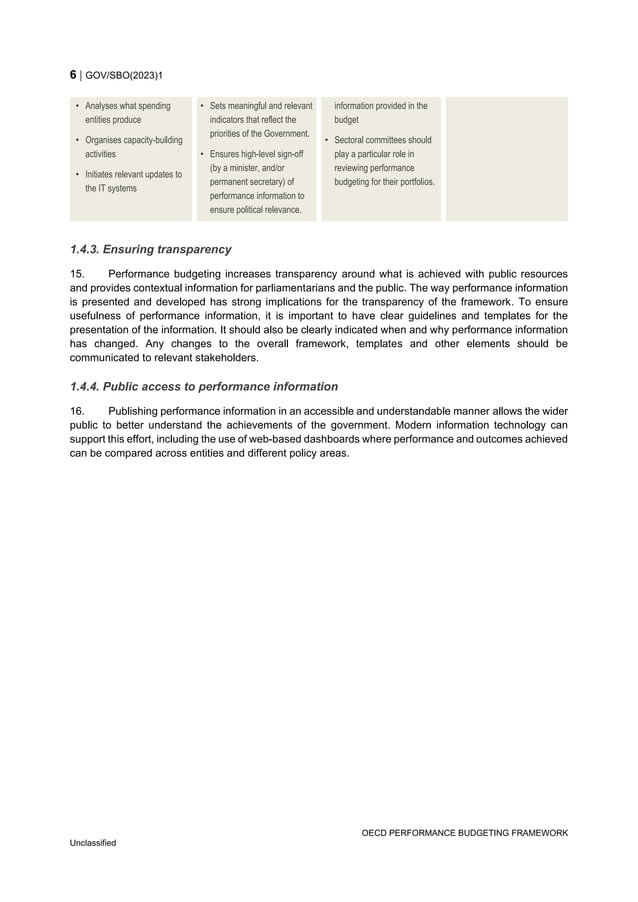 OECD-Performance-Budgeting-Framework.pdf | Business Accounting ...