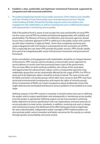 OECD Principles on Public-Private Partnerships | PDF