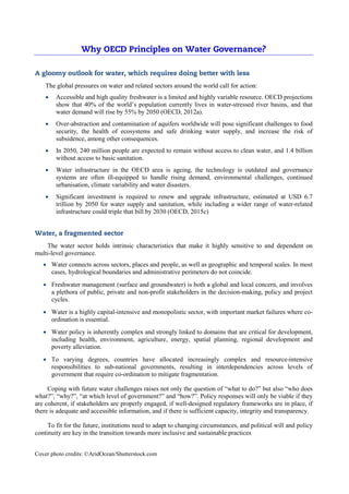 OECD Principles on Water Governance | PDF