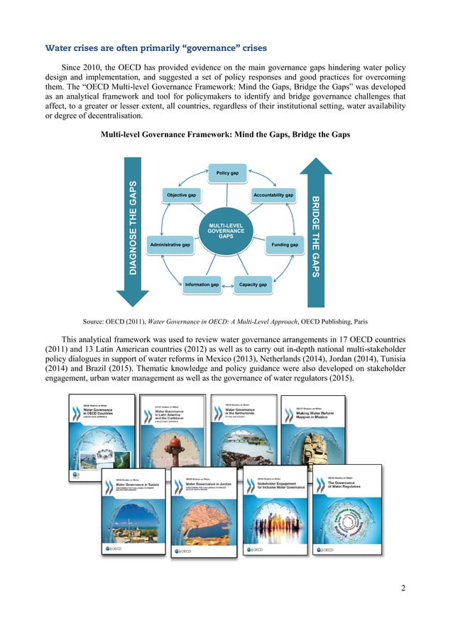 OECD Principles on Water Governance | PDF | Water Services | Home Utilities