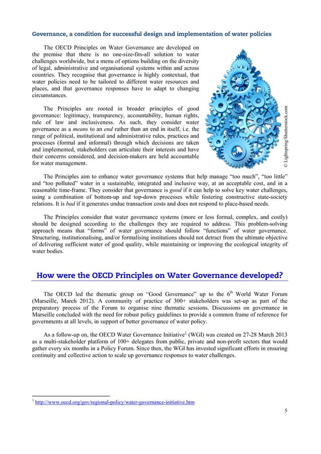 OECD Principles on Water Governance | PDF | Water Services | Home Utilities