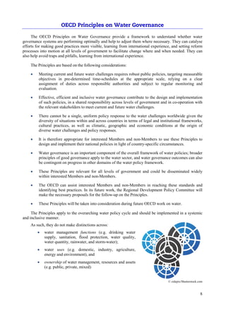 OECD Principles on Water Governance | PDF