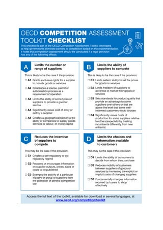 Competition Assessment: 2009 OECD Recommendation of the Council | PDF ...