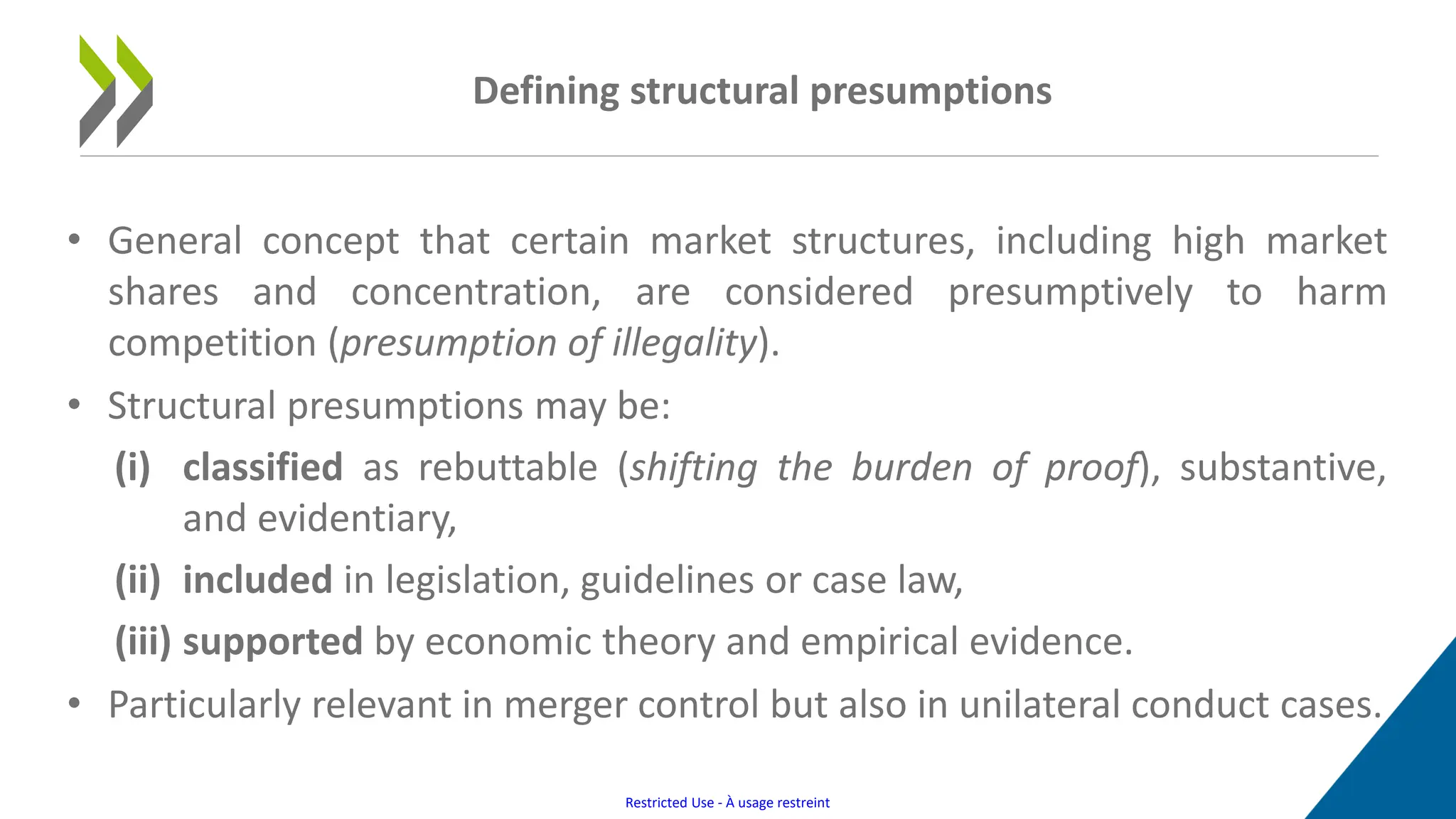 The use of structural presumptions in antitrust – OECD – December 2024 ...