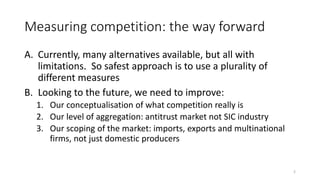 Methodologies to measure market competition – Stephen Davies – Feb 2021 ...