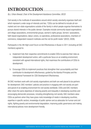 Partnering with Civil Society. 12 Lessons from DAC Peer Reviews. OECD | PDF