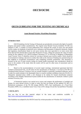 OECD 402 ADT.pdf acute delmat toxicity guideline 402 | PDF